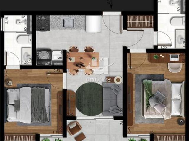 Studios com lazer no rooftop, coworking, lavanderia OMO