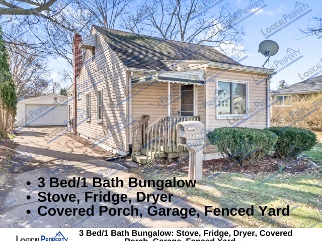 Stunning Bnglow 3 Bed/1 Bath w/ KITCHN APPLIANCS, Dryr,Cvrd Porch&Grg