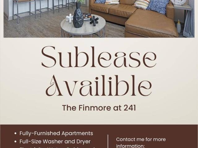 Sublease Available!