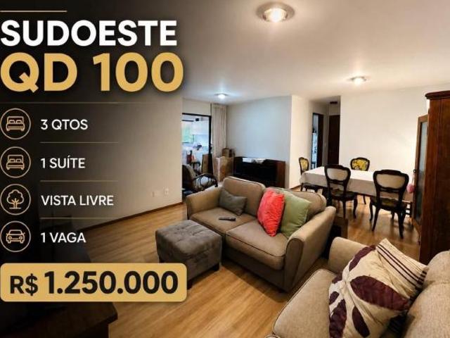 SUDOESTE: Vista Livre para o Verde, Silêncio e Conforto Térmico: Exclusividade de 3 Quartos na SQSW