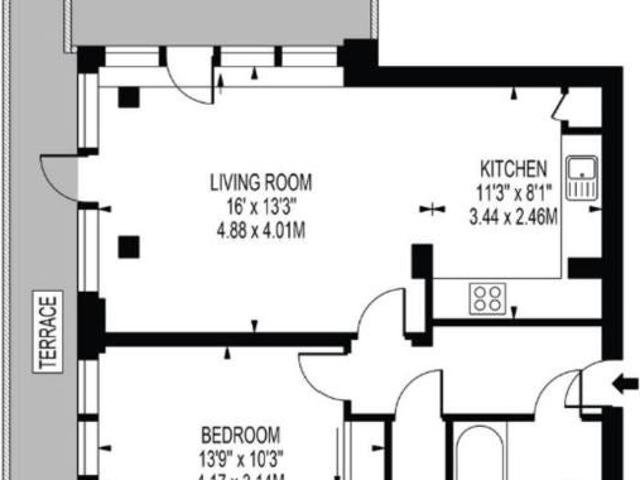 Superb 1 bed in Hemming Street