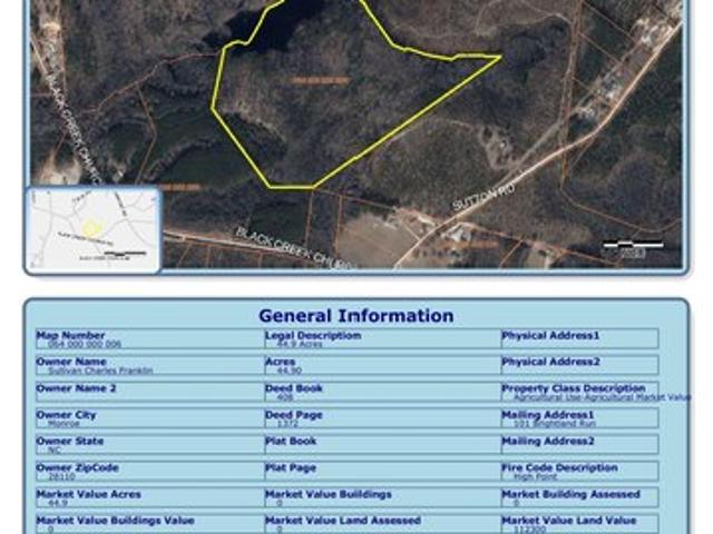 Sutton Rd Black Creek Church Rd Lot Tbd, Pageland, SC 29728