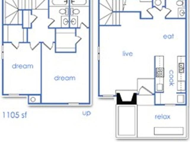 Sycamore Place Townhomes 2 Bedroom Apartment for Rent at 521 W Sycamore St, Denton, TX 76201